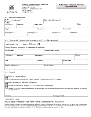 Fillable Online Authorization Request Form for Representation. Authorization Request Form for ...