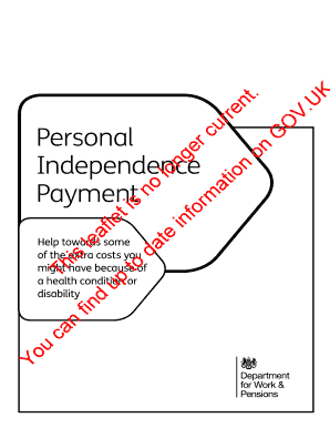 Fillable Online Personal Independence Payment - Gov.uk Fax Email Print ...