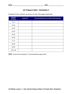 Fillable Online Air Pressure Chart - Worksheet 3 - teachengineering.org ...