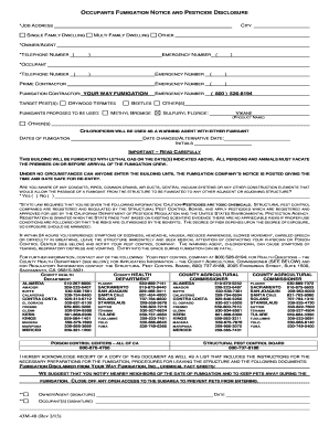 Fillable Online Fumigation Forms and Preparation Sheet - PROPER CARE ...