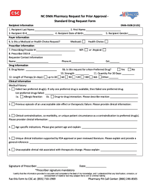 Fillable Online Standard Drug Request Form Fax Email Print - pdfFiller