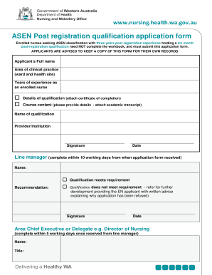 Fillable Online rph wa gov Advanced Skill Enrolled Nurse Post ...