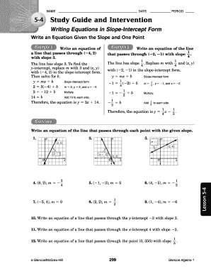 Glencoe Algebra 1 Chapter 5 Resource Masters Pdf - Fill Online ...