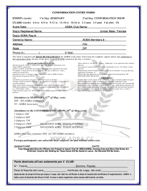 Fillable Online pit-bull CONFORMATION ENTRY FORM - Pit-Bull.it - pit-bull Fax Email Print ...
