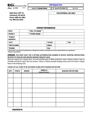 Fillable Online RMA Request Form - mrheater.com Fax Email Print - pdfFiller
