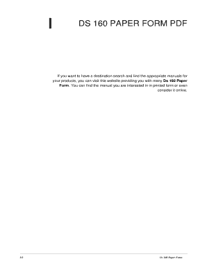 Fillable Online Ds 160 Paper Form. ds 160 paper form Fax Email Print ...