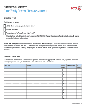 Fillable Online Disclosure Statement - Provider Billing Manual Fax ...