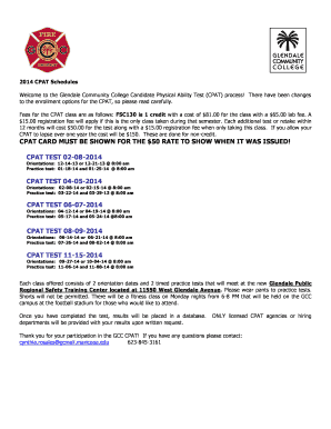 Fillable Online CPAT CARD MUST BE SHOWN FOR THE $50 RATE TO SHOW WHEN ...