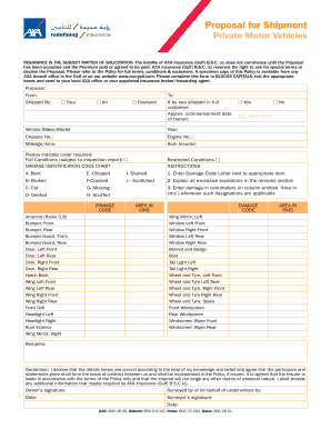 Fillable Online Motor Vehicle Proposal Form - AXA Gulf Fax Email Print ...