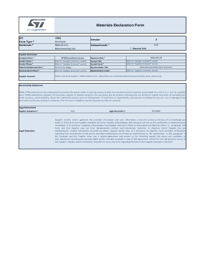 Fillable Online Materials Declaration Form - st.com Fax Email Print ...