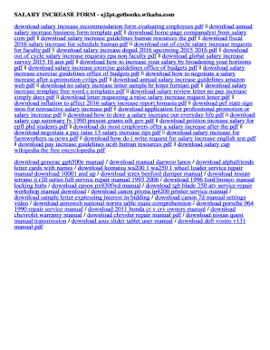 Fillable Online SALARY INCREASE FORM. SALARY INCREASE FORM Fax Email Print - pdfFiller