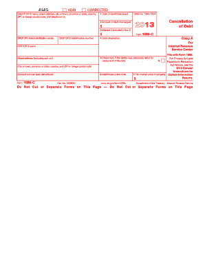 Fillable Online Form 1099-C - IRS.gov Fax Email Print - pdfFiller