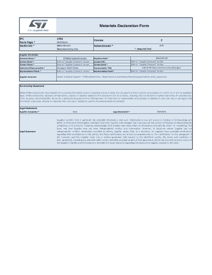 Fillable Online Materials Declaration Form - st.com Fax Email Print ...