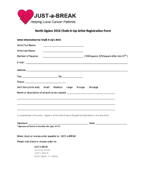 Artist Registration Form Pdf | pdfFiller