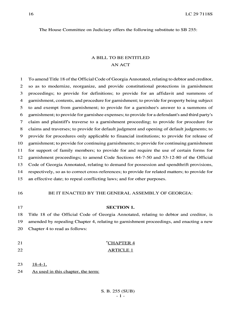 Fillable Online legis ga SECTION 1. 18 Title 18 of the Official Code of ...
