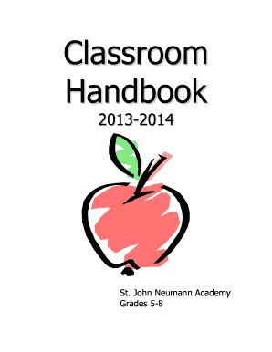 Fillable Online Classroom Handbook - St. John Neumann Academy Fax Email ...