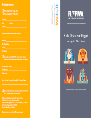 Fillable Online raffma csusb Kids Discover Egypt - Robert and Frances ...