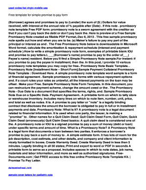 Fillable Online Free template for simple promise to pay form Fax Email ...