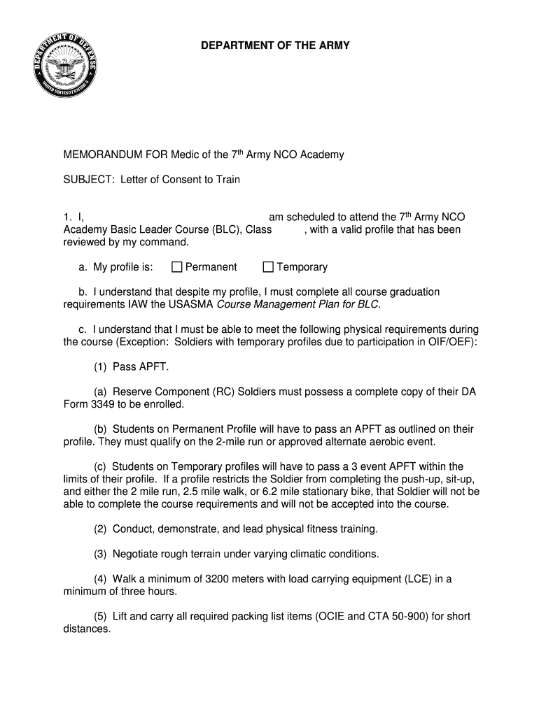 Fillable Online eur army V. Consent TT - Army Fax Email Print - pdfFiller