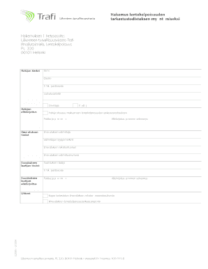 Fillable Online lomake Hakemus lentokelpoisuuden tarkastustodistuksen ... - Lomake.fi Fax Email ...