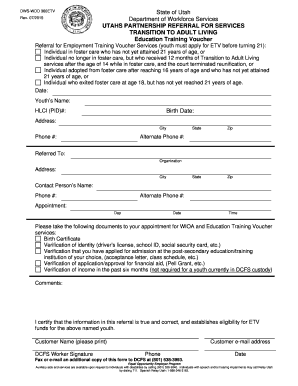 Fillable Online housing utah State of Utah Department of Workforce Services UTAHS ... - Utah.gov ...