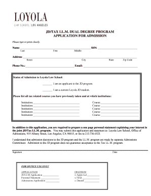 Fillable Online lls JD and LLM Application Form-1.doc Fax Email Print ...