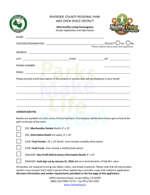 Fillable Online RIVERSIDE COUNTY REGIONAL PARK AND OPEN-SPACE... Fax Email Print - pdfFiller