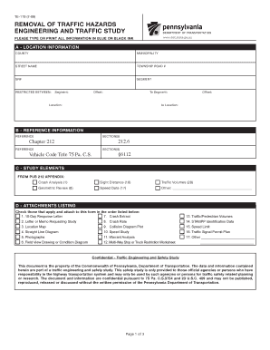 Fillable Online TE-119 (7-09) removal of traffic hazards eNGiNeeriNG ...
