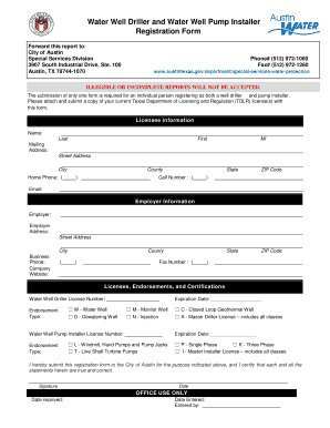 Fillable Online austintexas Registration Form - Austin, Texas Fax Email ...