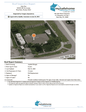 Fillable Online Citizens Roof Inspection Form Fax Email Print - pdfFiller