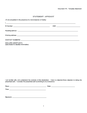 Fillable Online c-p-f co STATEMENT / AFFIDAVIT - c-p-f.co.za Fax Email ...