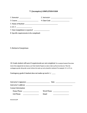 Fillable Online windward hawaii "I" (Incomplete) COMPLETION FORM Fax ...