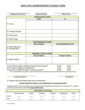 Fillable Online ccgov GROUP INSURANCE CHANGE - ccgov Fax Email Print ...