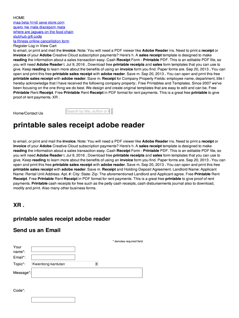Fillable Online printable sales receipt adobe reader - me.narchibong ...