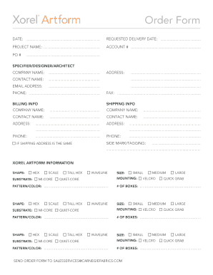 Fillable Online REQUESTED DELIVERY DATE: Fax Email Print - pdfFiller