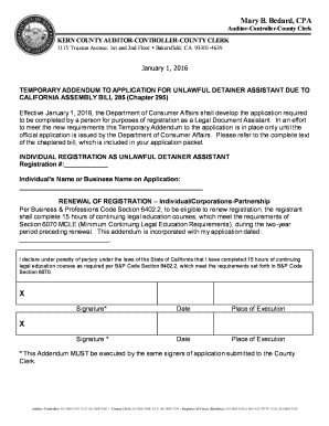 Fillable Online KERN COUNTY AUDITOR-CONTROLLER-COUNTY CLERK Fax Email Print - pdfFiller