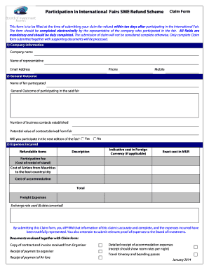 Fillable Online Claim Form - Board of Investment Fax Email Print ...