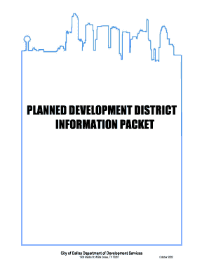 Fillable Online PLANNED DEVELOPMENT DISTRICT INFORMATION PACKET ...