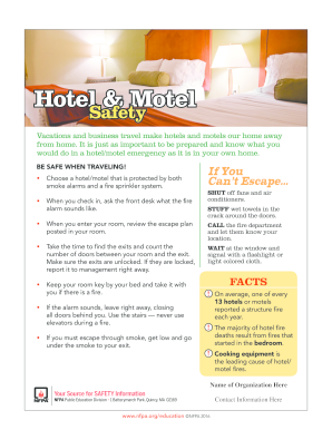 Fillable Online Hotel & Motel Safety Fax Email Print - pdfFiller