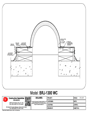 Fillable Online Model: BRJ-1300 WC - Construction Specialties Fax Email ...