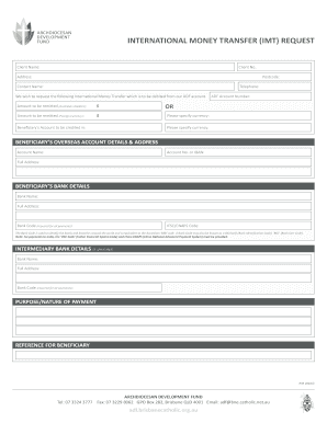 Fillable Online adf brisbanecatholic org ADF3916 - ADF IMT Request From ...