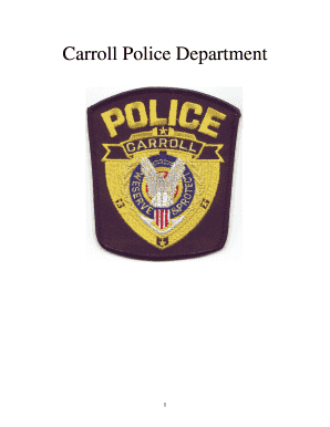 Fillable Online Carroll Police Department Fax Email Print - pdfFiller