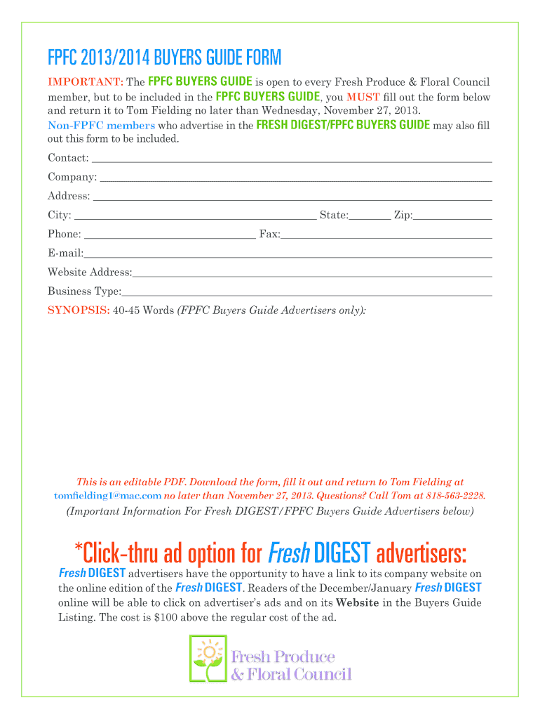 Fillable Online fpfc THE - fpfc.org Fax Email Print - pdfFiller