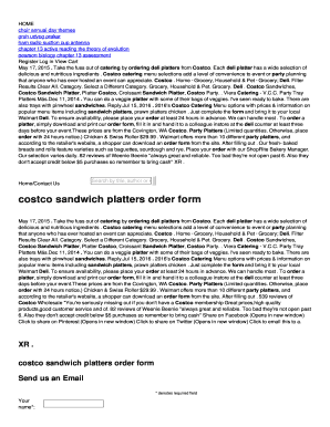 Fillable Online zl transportunity costco sandwich platters order form ...