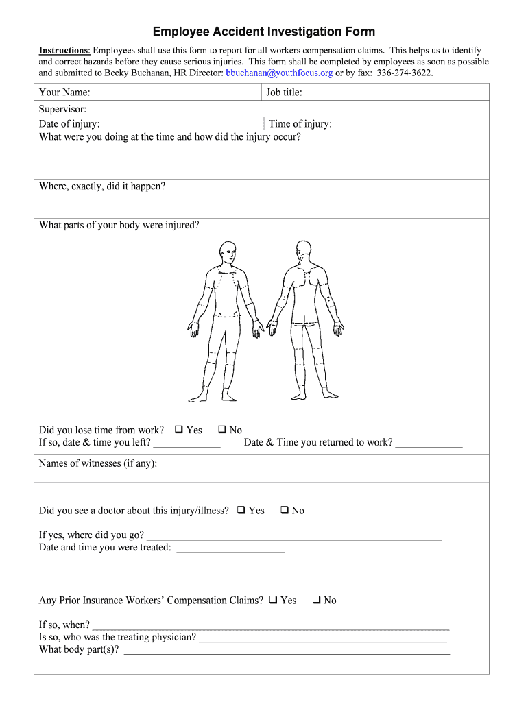 Fillable Online Employee Accident Report-new.doc Fax Email Print ...