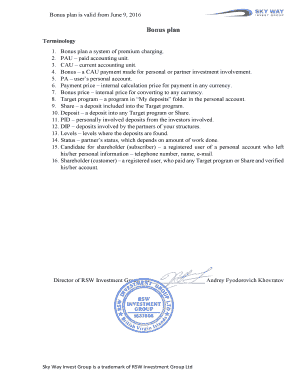 24+ Free Editable Bonus Plan Templates in MS Word [DOC] | pdfFiller