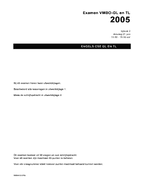 examenblad vo