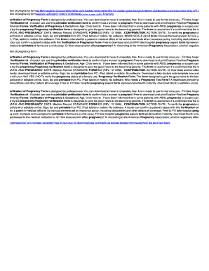 Fillable Online Printable verification of pregnancy form Fax Email ...