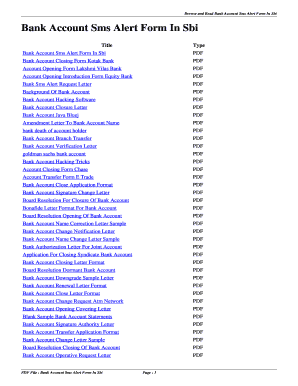 Fillable Online spq unnee Bank Account Sms Alert Form In Sbi. bank ...