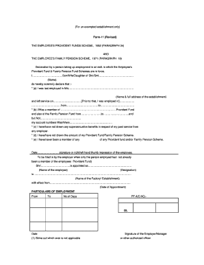 Fillable Online form 11 EMPLOYEES DECLARATION - AARESS Fax Email Print ...